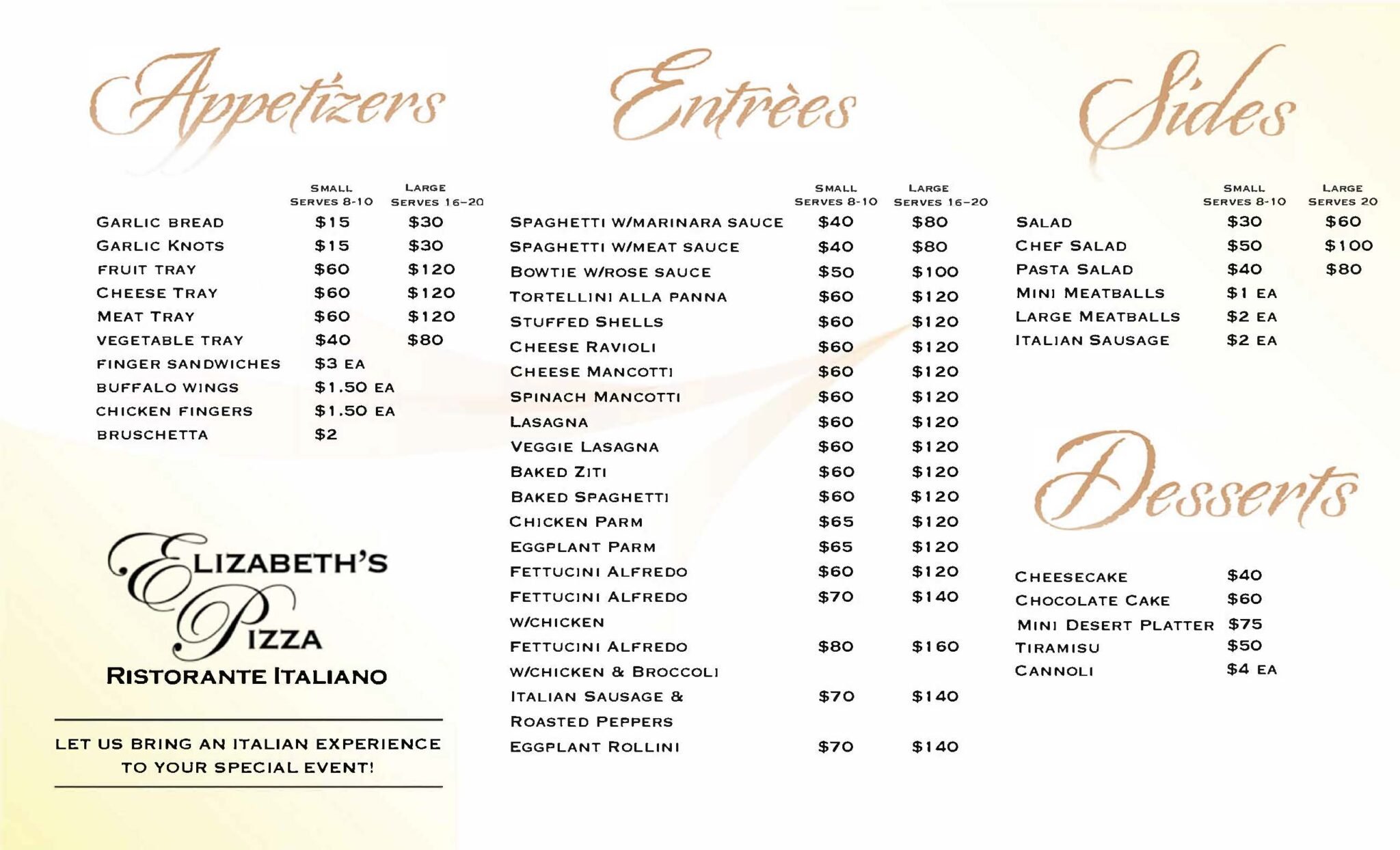 Events – Elizabeth's Pizza Hope Mills